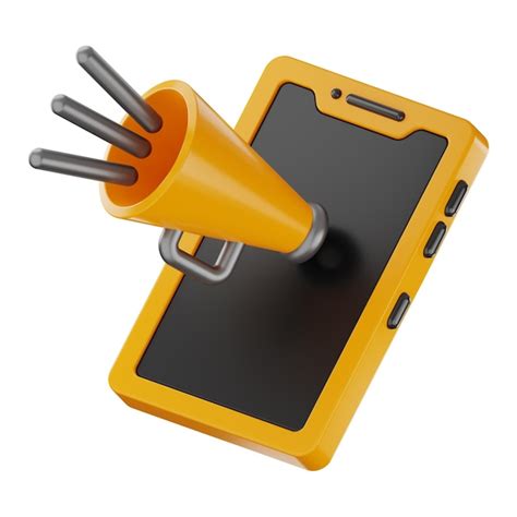 Premium Photo Premium Media Phone Notification Icon 3d Rendering On