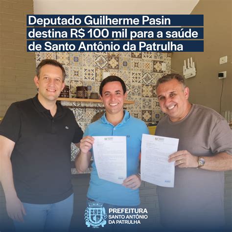 Entregue Emenda Parlamentar No Valor De R 100 Mil Para A Saúde Do