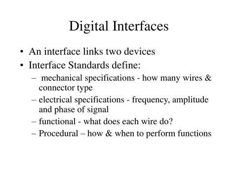 Ppt Digital Interfaces Powerpoint Presentation Free Download Id