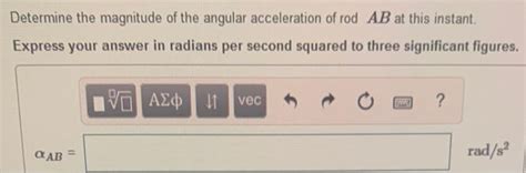 Solved At The Instant θ60∘ Link Cd Has An Angular Velocity