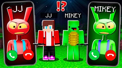JJ Jax Rabbit Vs Mikey Jax Rabbit CALLING To MIKEY And JJ At 3 00am In Minecraft Maizen YouTube
