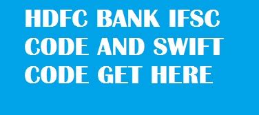 Hdfc Ifsc Code Swift Code City Branch Bank Net Banking