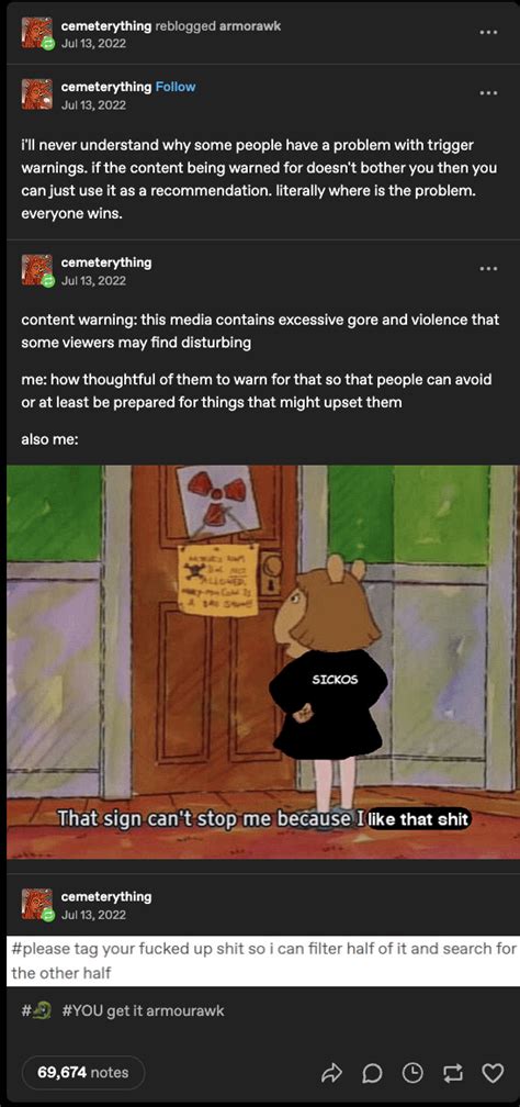 Trigger Warning A Tumblr Post Rcuratedtumblr