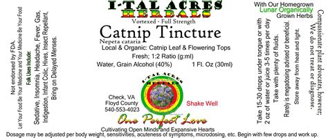 Catnip Tincture 1oz I Tal Acres