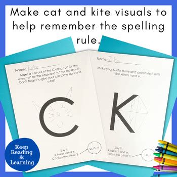 Free C Or K Spelling Rule Poster Cat Kite K Takes I And E C Takes The