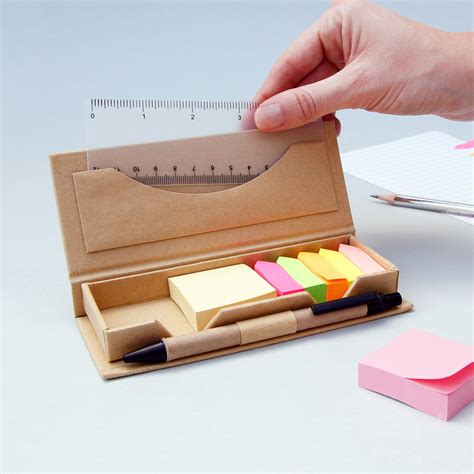 Memo Pad And Ruler Set Compact Stationery Set