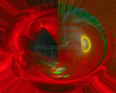 Abstract Digital Dynamic Fractal Card Style Futuristic Motion Stock Illustration Illustration