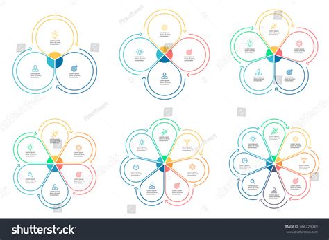 Outline Circular Infographics Linear Charts Stock Vector Royalty Free Shutterstock