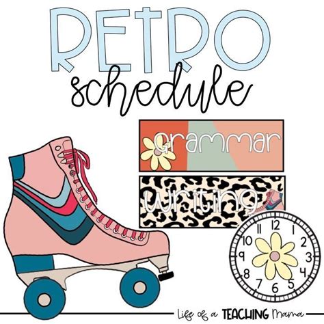 Retro Class Decor Schedule Cards Class Decoration Schedule Cards
