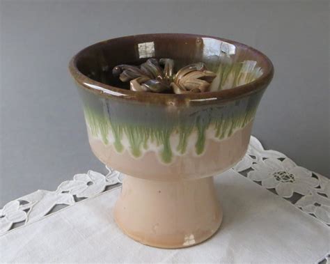 Vintage Ceramic Vase Pottery Vase Flower Vase Handmade Ceramic Pedestal