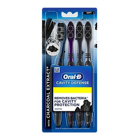 Oral B Cavity Defense Toothbrush With Charcoal Extract Soft Cleans D