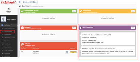 How To View Announcements In Mcas Bromcom Documentation Centre