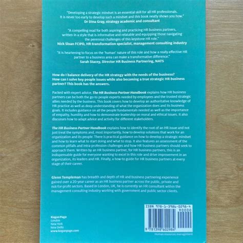 The Hr Business Partner Handbook By Glenn Templeman