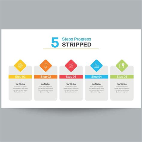 Professional 5 Step Process Diagram Template Design 80439424 Vector Art