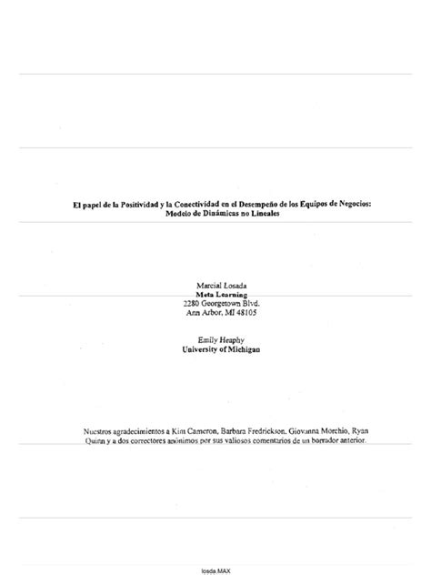 1 Losada Heaphy 2006 Positividad Y Conectividad En Ead Pdf