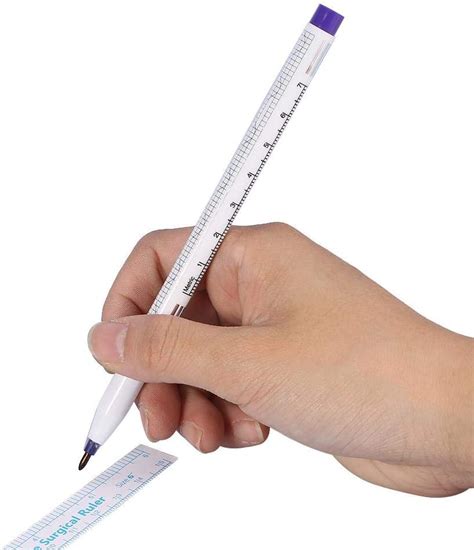 Surgical Skin Marker Eyebrow Tattoo Marker Sterile Pen With Ruler