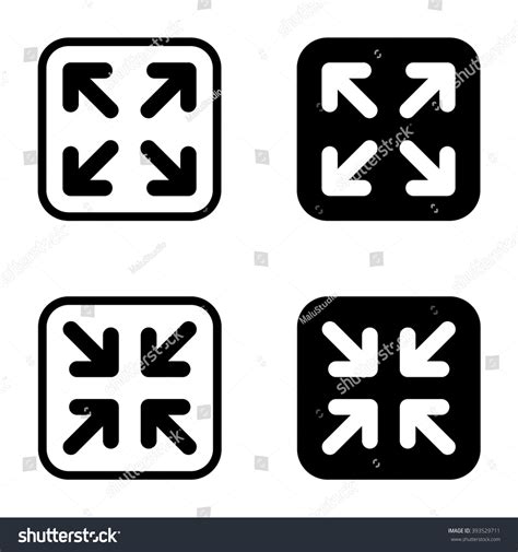 full screen exit full screen icon stock vector royalty free 393529711