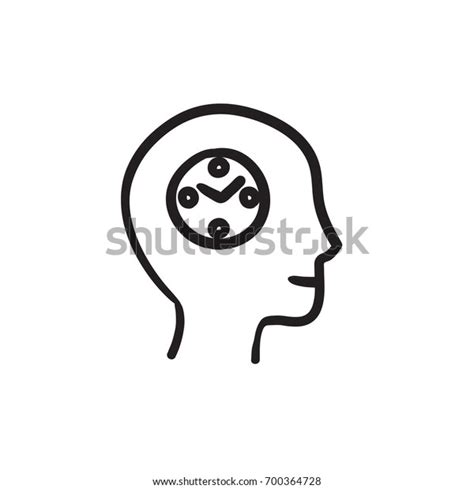 Human Head Clock Vector Sketch Icon Stock Vector Royalty Free 700364728 Shutterstock