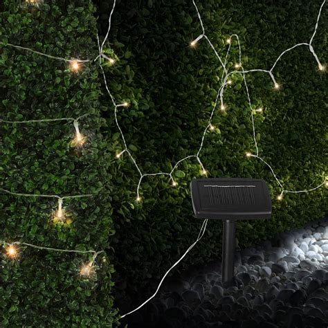 50x LED Solar Lichter Kette Garten Außen Leuchte Terrassen Party
