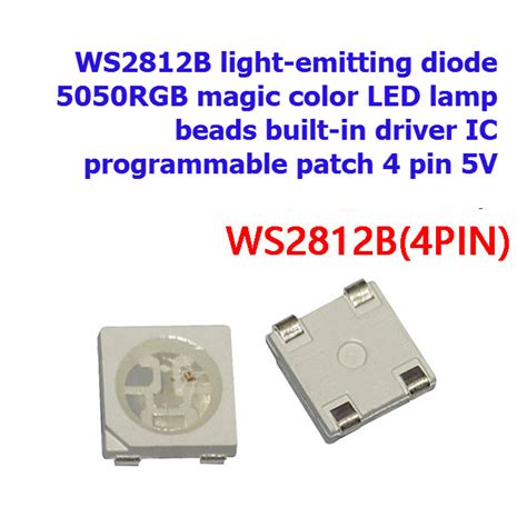 Ws2812b Light Emitting Diode 5050rgb Magic Color Led Lamp Beads Built In Driver Ic Programmable
