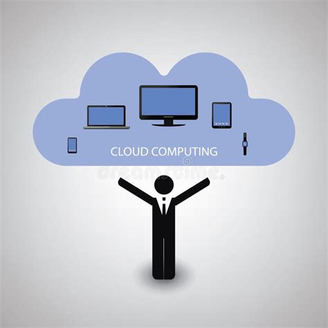 Cloud Computing Concept Design With Various Mobile Devices Stock Vector Illustration Of Design