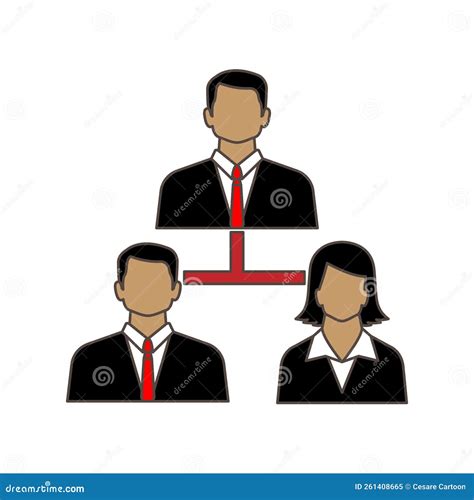 Cartoon Organization Structure Stock Vector Illustration Of Business