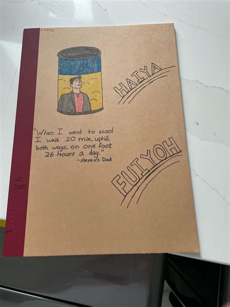 My Teacher Said We Can Put Whatever We Want To Our Notebooks And I Did This R Stevenhe