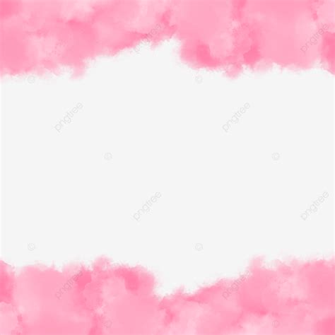 Watercolor Pink Sky Frame Border Watercolor Pink Sky Borders PNG