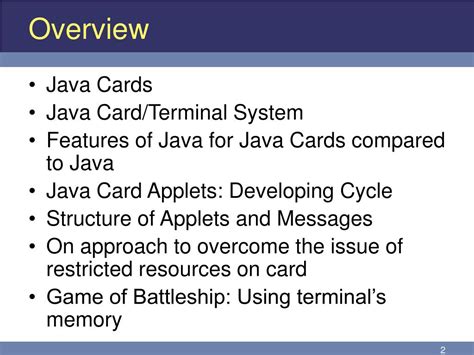 PPT 563 11 1 Java Card Programming Overview PowerPoint Presentation