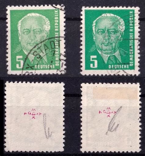 GDR PRESIDENT WILHELM Pieck II 1952 Mi 322 A B X II Wz Large