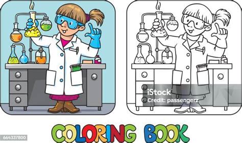 สมุดระบายสีของนักเคมีตลกหรือนักวิทยาศาสตร์ ภาพประกอบสต็อก ดาวน์โหลดรูปภาพตอนนี้ Employment