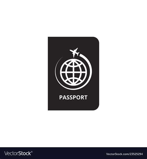 Passport Icon Graphic Design Template Royalty Free Vector
