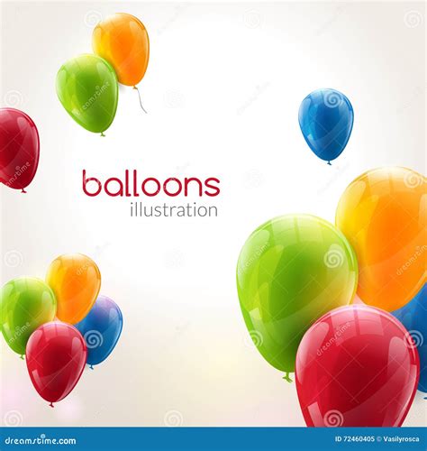 Flying Vector Festive Balloons Shiny With Glossy Balloons For Holiday