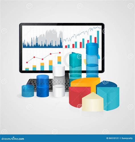 Computador E Teclado Cartas E Gráficos Financeiros Negócio