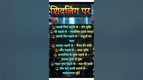 Shiv Ji Par Kya Kya Chadhaye Youtube