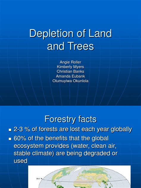 Presentation On Depletion Of Land And Trees Pdf Resource Depletion