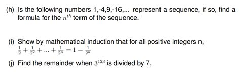 Solved H Is The Following Numbers 1 4 9 16 Represent