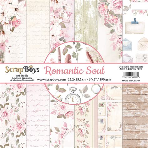 Romantic Soul 6x6 Inch Paper Pad Roso 09 Craftlines Bv
