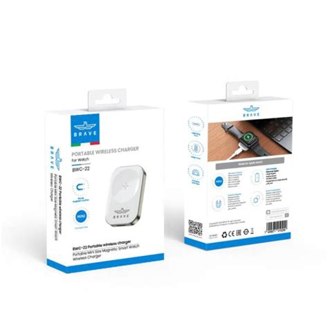 Chargeur Sans Fil Portable BRAVE BWC 22 Pour Montres Apple Blanc 6 Mois