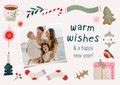 Kerstkaart Warm Wishes Foto En Vrolijke Kerst Kaartje Go