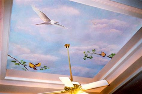 Jasa Pembuatan Mural Lukis Motif Awan Dinding Dan Plafon Jasa