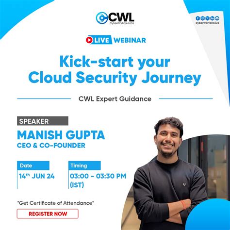 Cyberwarfare Labs On Linkedin Cloudsecurity Freewebinar Cybersecurity Cloudlearningpath Cwl