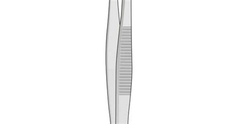 Dressing Delicate Narrow Forceps Serrated Straight