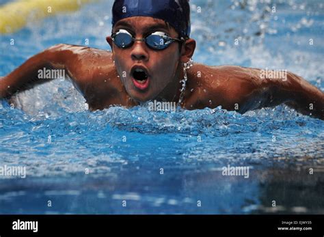 Man Swimming Pool Outdoors Muscular Hi Res Stock Photography And Images