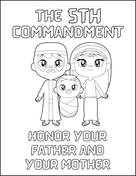 10 Commandments Coloring Pages