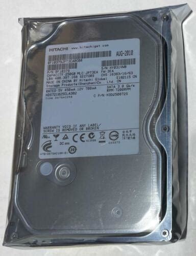 Hitachi Deskstar 7K1000.C HDS721025CLA382 250GB Internal 7200RPM 3.5 ...