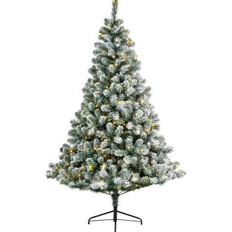 Kaemingk საახალწლო დათოვლილი ნაძვის ხე 2 1 მ თბილი თეთრი განათებით Extra Ge 407580