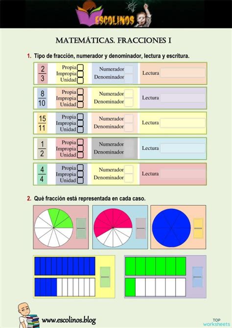 Fracciones Equivalentes Ficha Interactiva Topworksheets