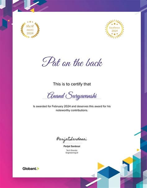 Anand Suryavanshi On Linkedin Recognition Globant Globers Thankyou