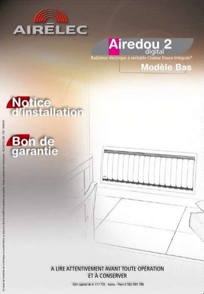 Notice Airelec Airedou 2 Bas